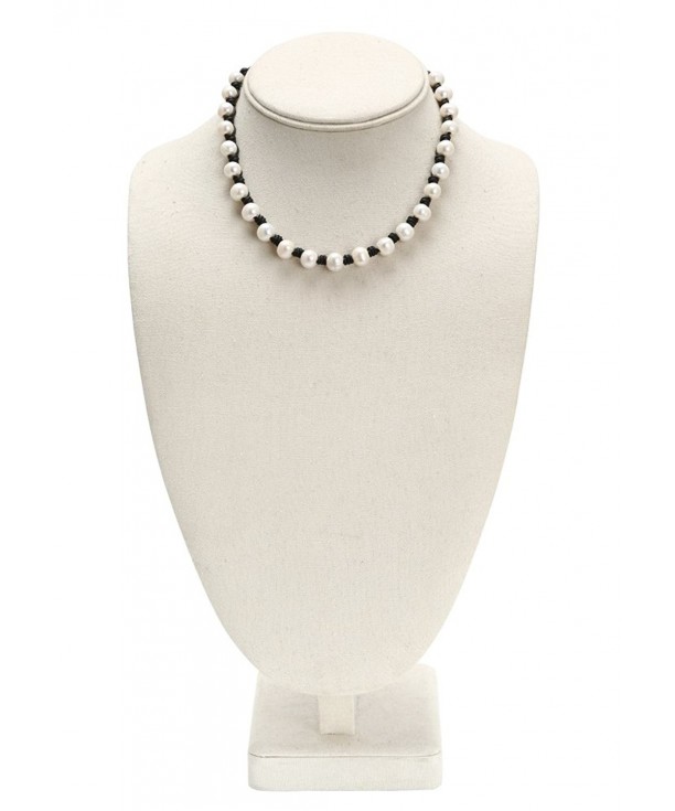 Freshwater Cultured Pearl Choker Necklace With White Pearls Bead On